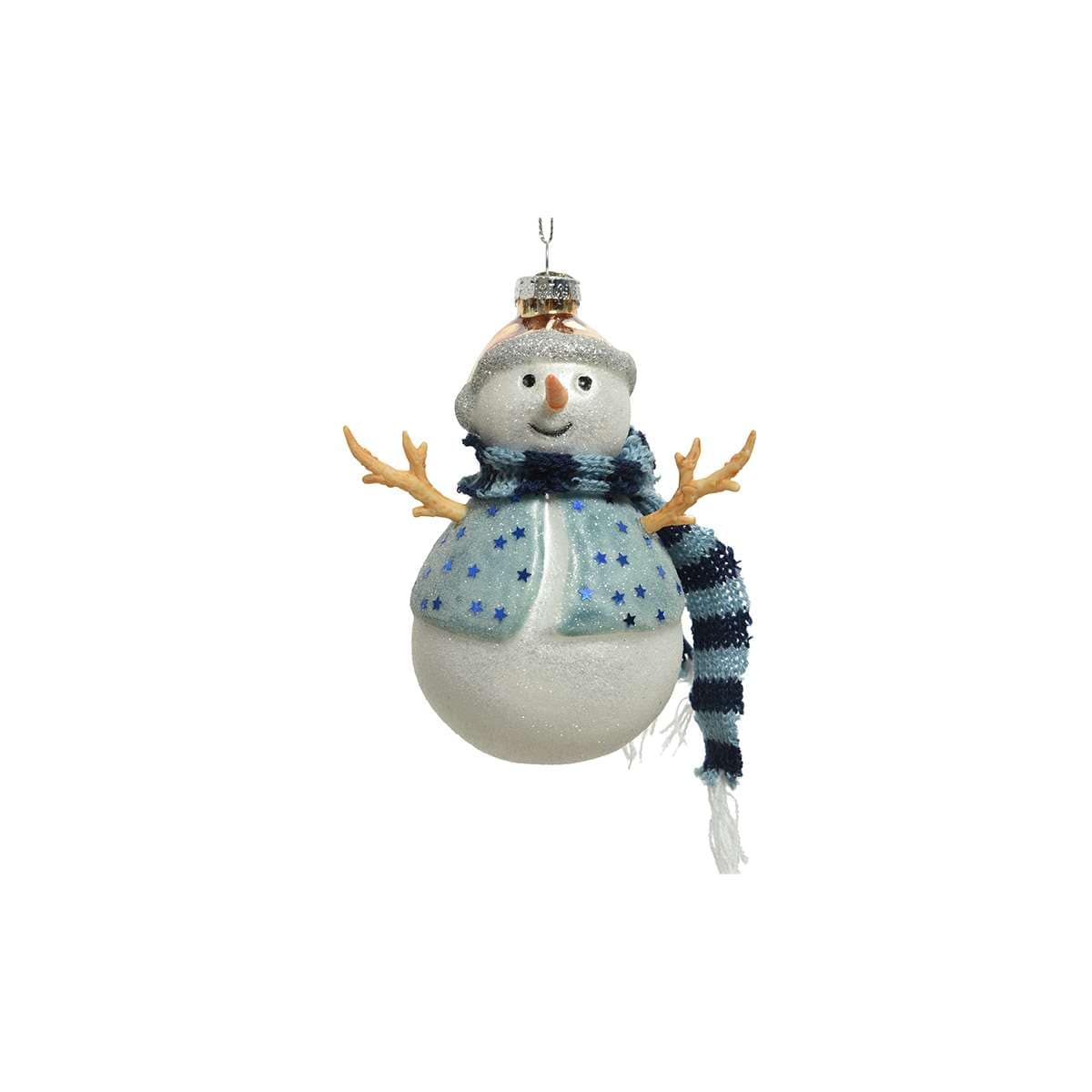 Glittery Snowman with Scarf | Santa's Valley